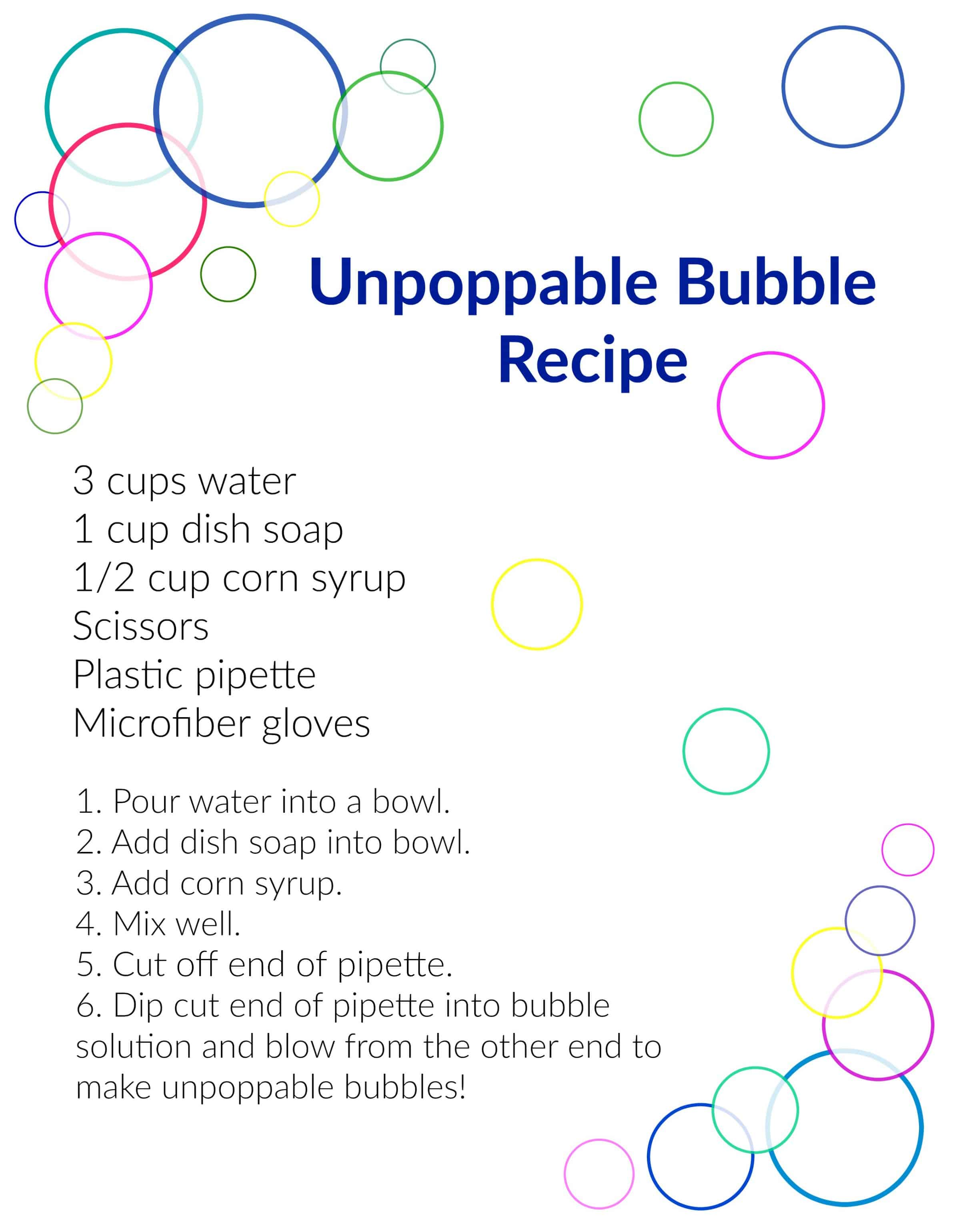Unpoppable Bubble Recipe With Free Printable Hip Homeschool Moms Unpoppable Bubble Recipe With Free Printable Hip Homeschool Moms